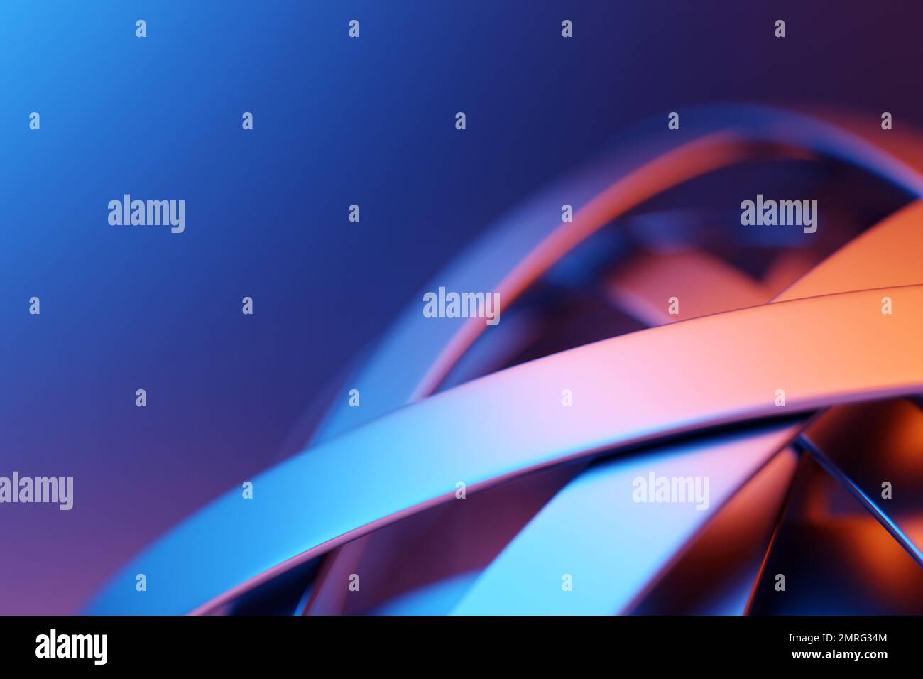 3D illustration, golden illusion isometric abstract shapes colorful ...