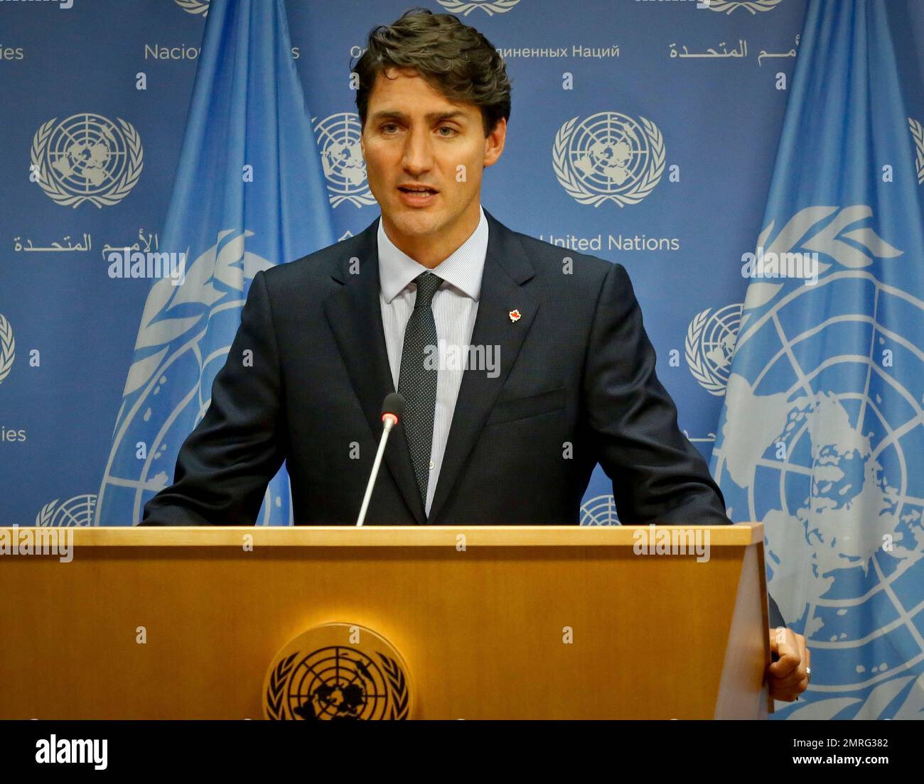 Canada's Prime Minister Justin Trudeau speaks during a news conference ...