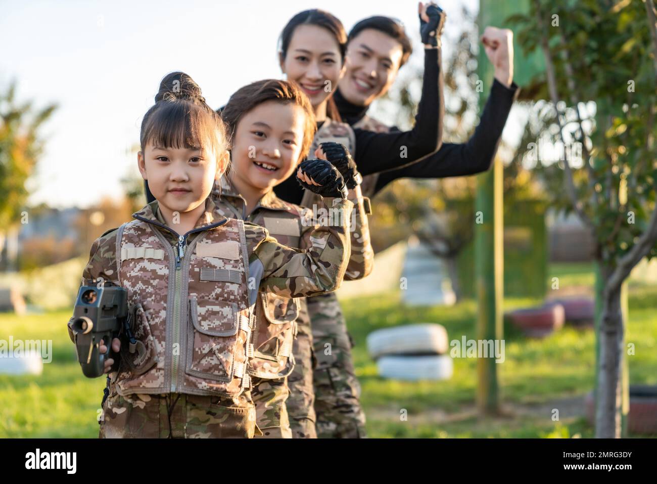 Happy family play cs Stock Photo - Alamy