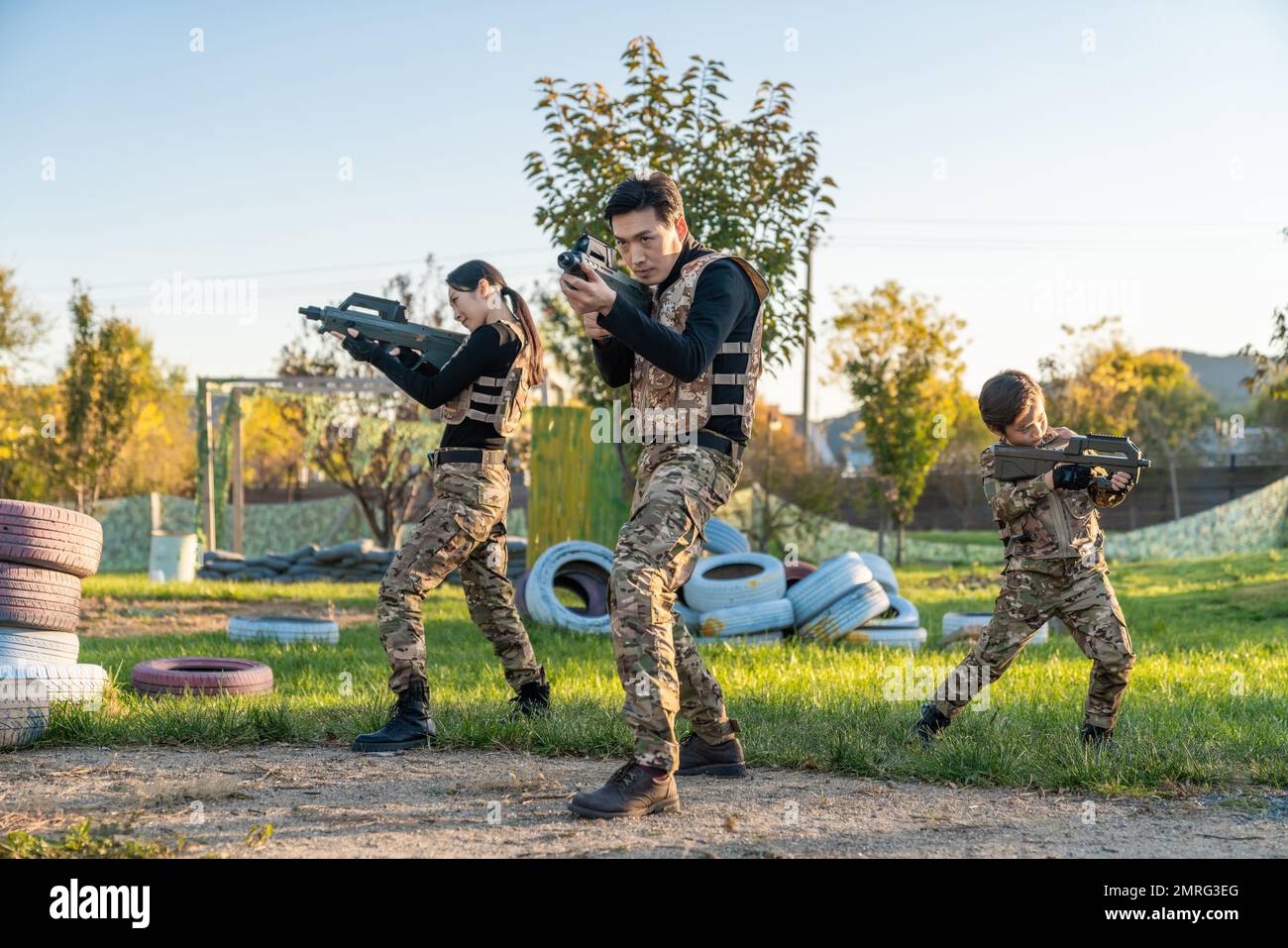 Happy family play cs Stock Photo - Alamy