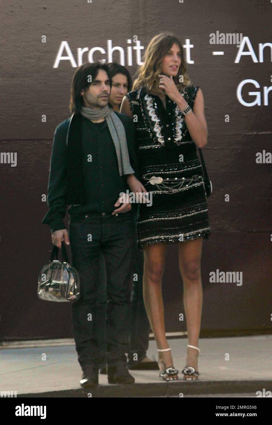 Karl Largerfeld and pretty model on a photoshoot in Beverly Hills, Ca ...