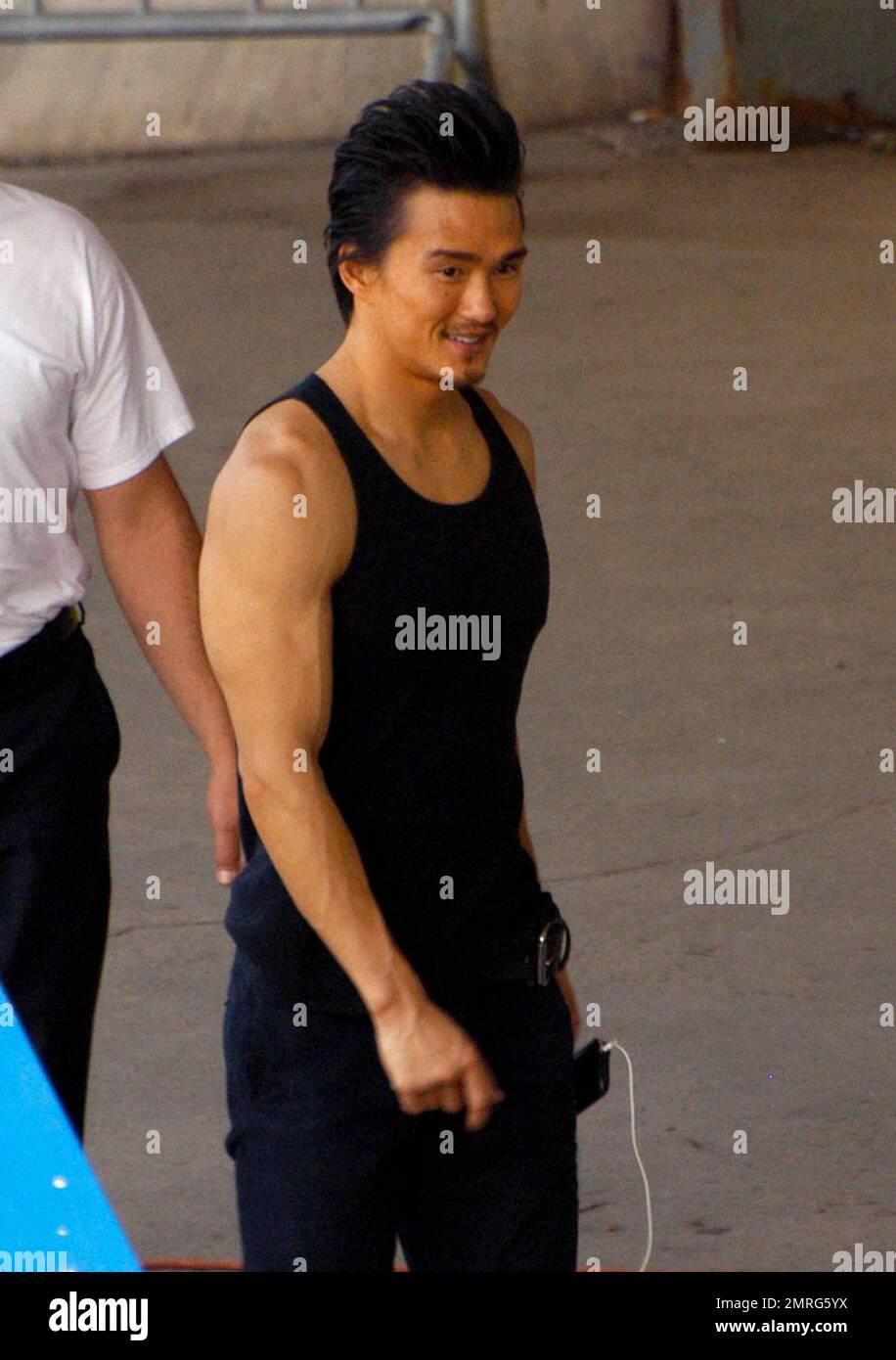 EXCLUSIVE!! Karl Yune heads into the set of his new film "Real Steel ...