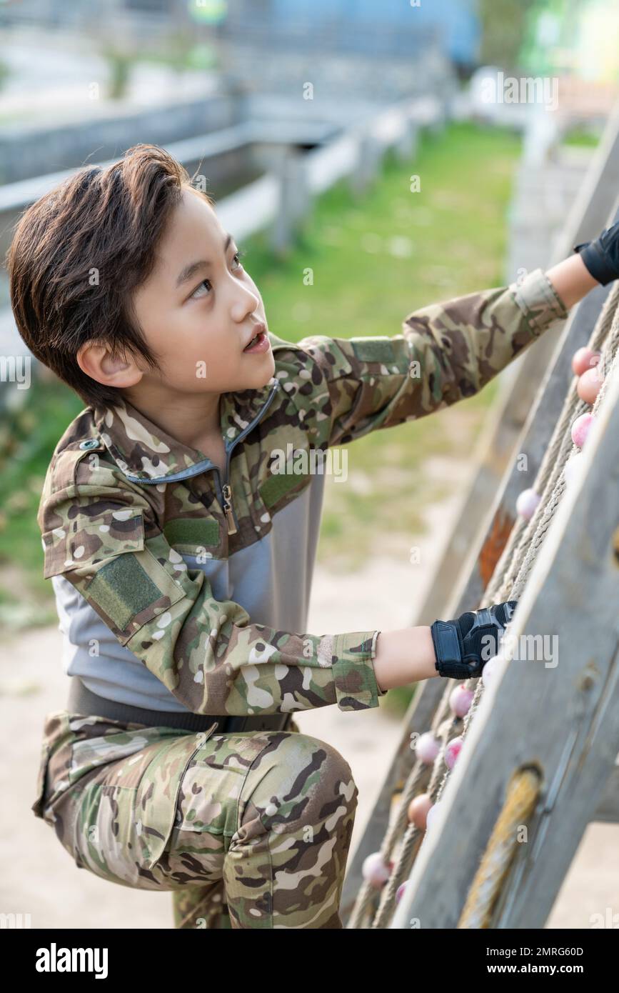 Happy military man playing hi-res stock photography and images - Alamy
