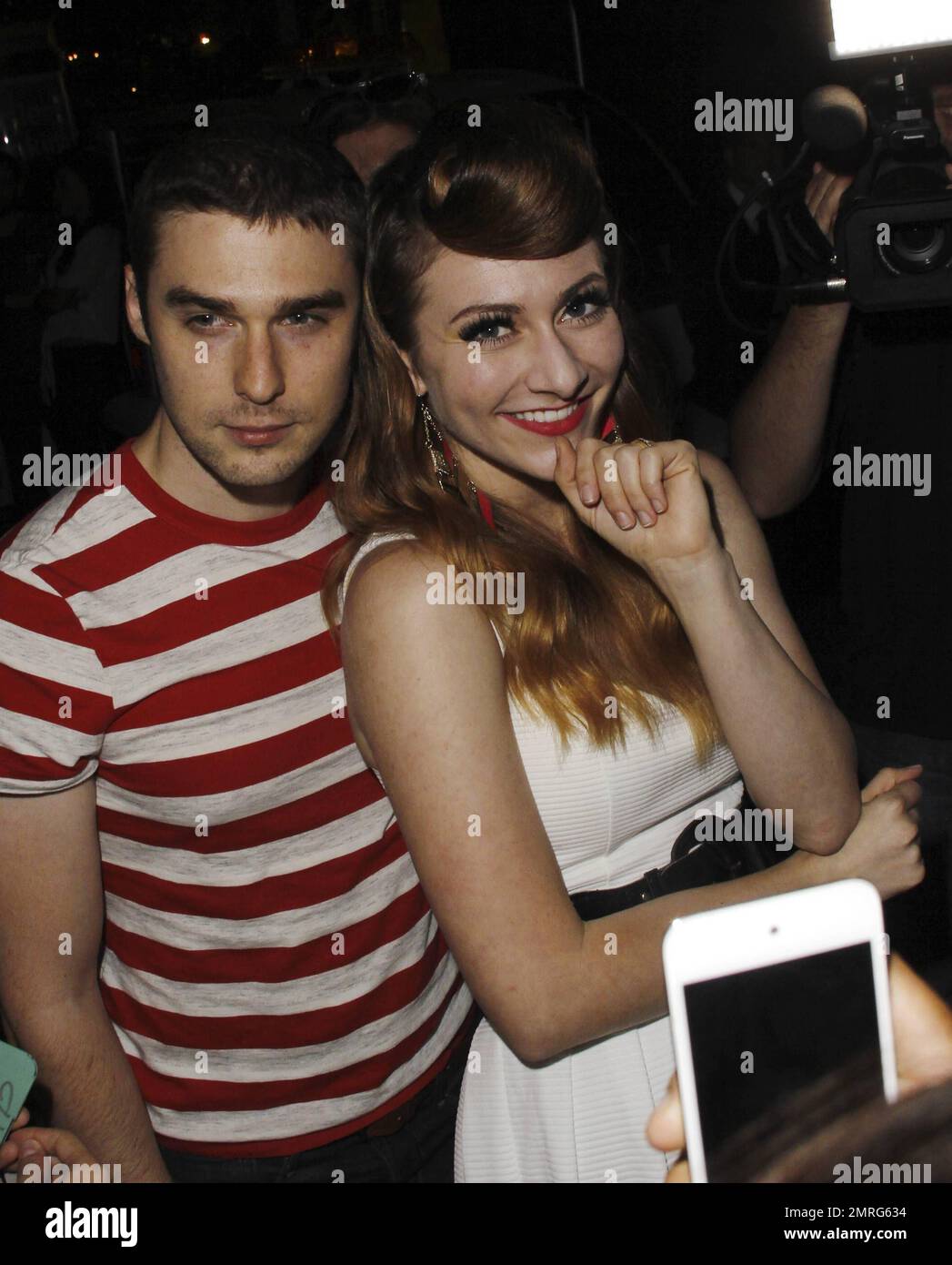 Karmin greets fans during an appearance at The Grove shopping center ...