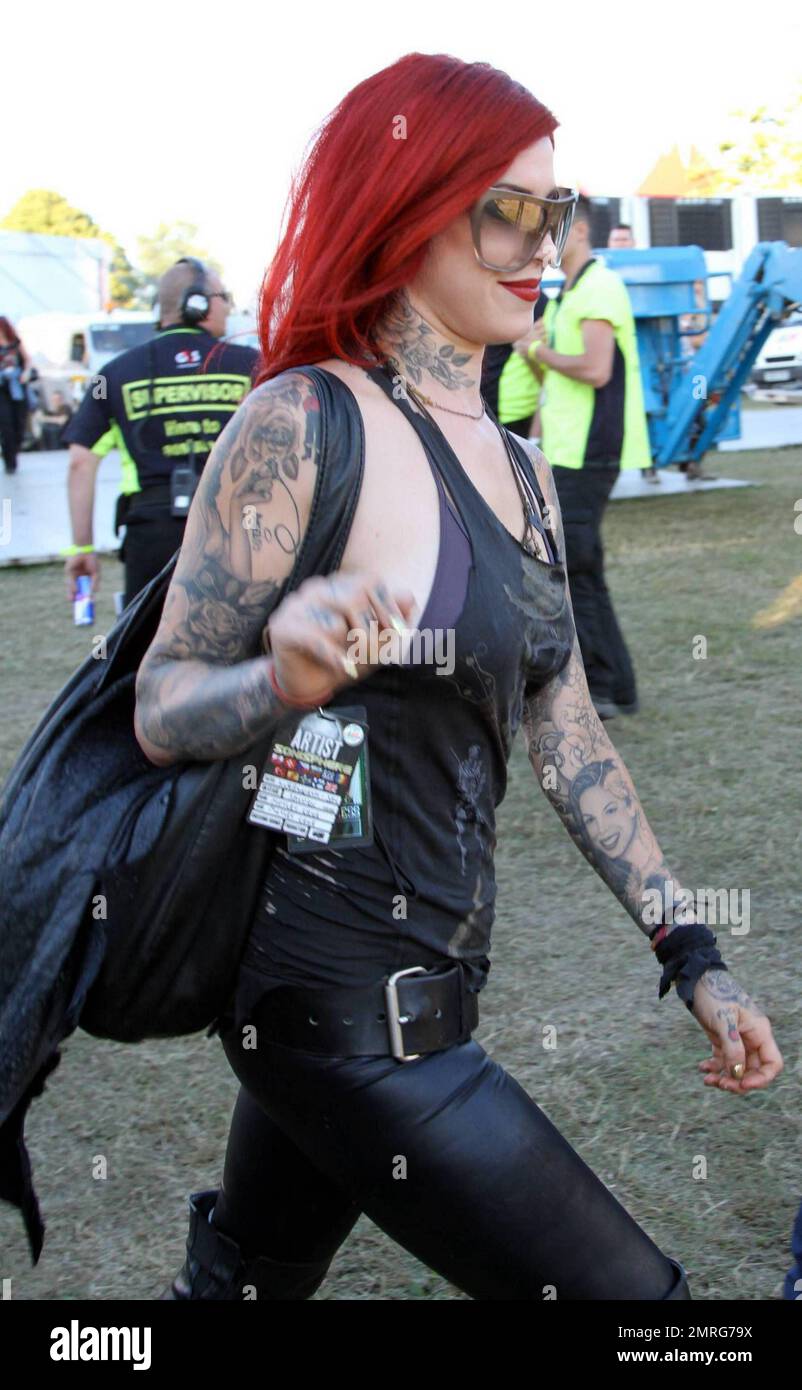 EXCLUSIVE!! Motley Crue arrives backstage at the Sonisphere Festival ...