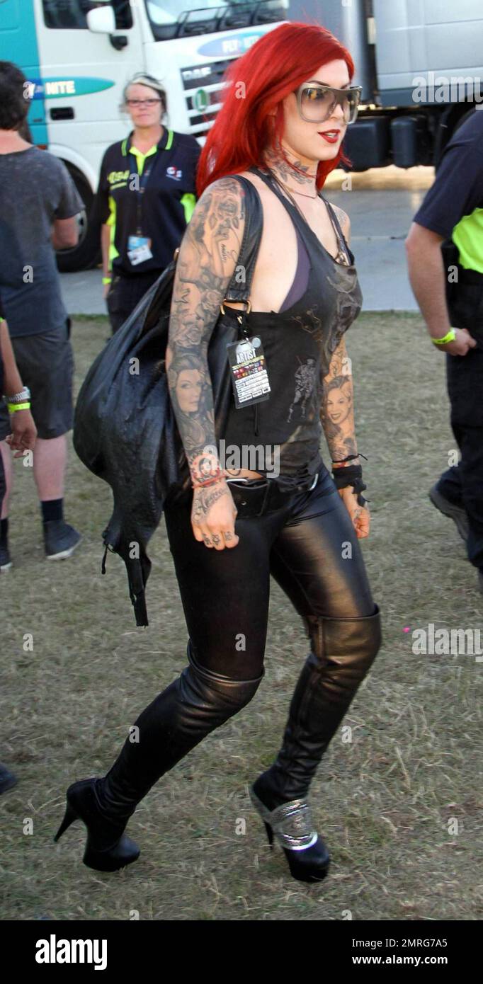 EXCLUSIVE!! Motley Crue arrives backstage at the Sonisphere Festival ...