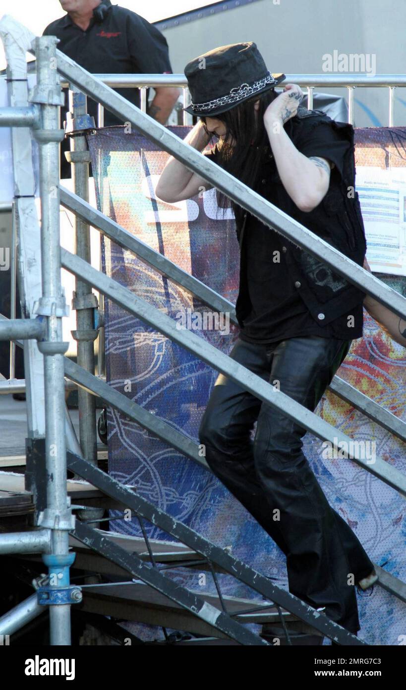 EXCLUSIVE!! Motley Crue arrives backstage at the Sonisphere Festival ...