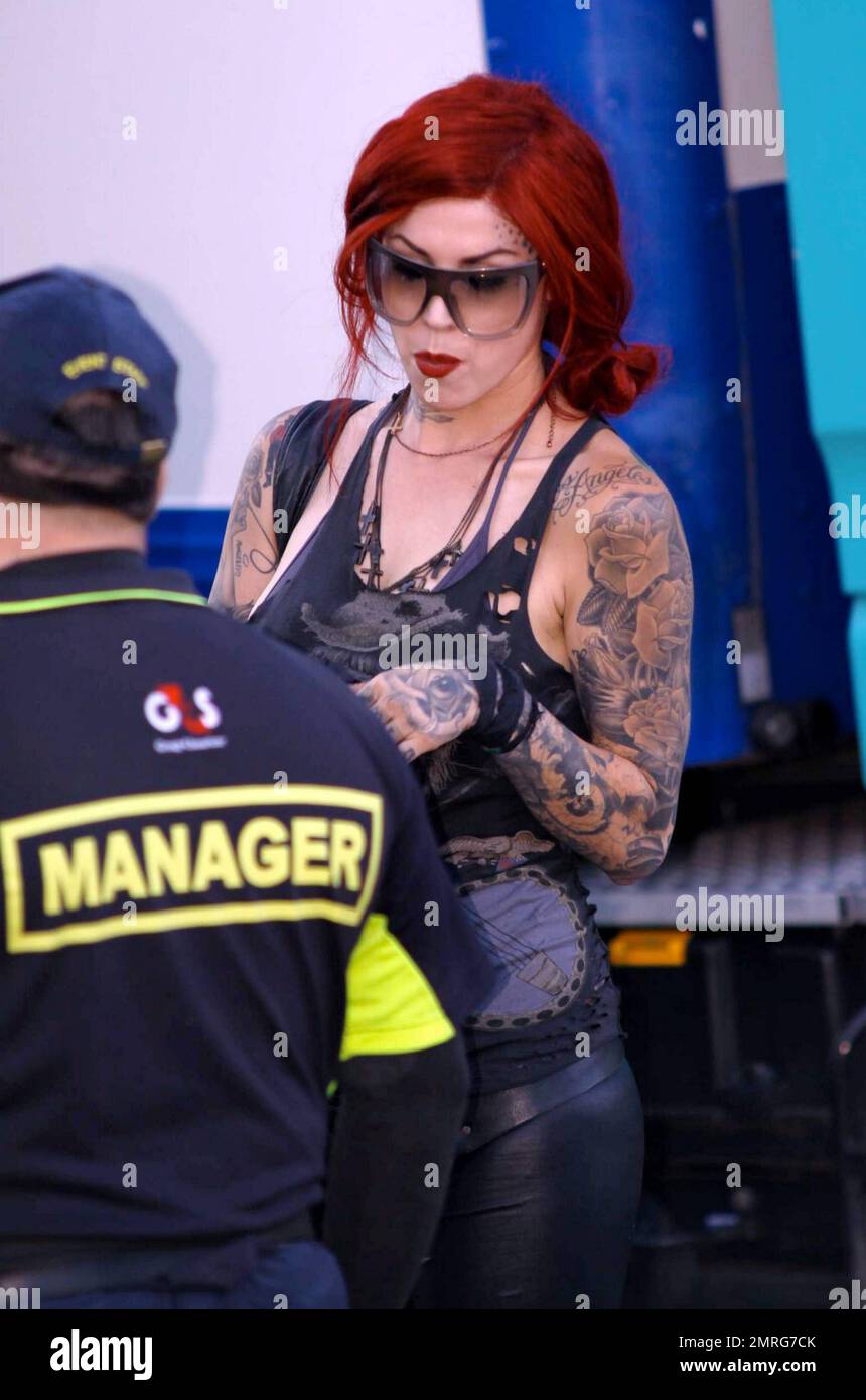 EXCLUSIVE!! Motley Crue arrives backstage at the Sonisphere Festival ...