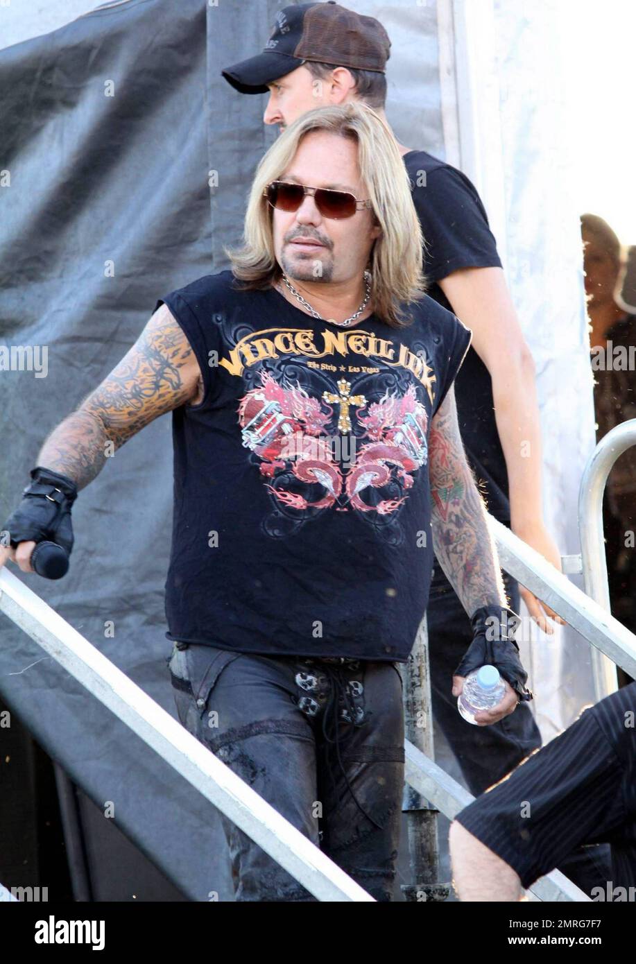 EXCLUSIVE!! Motley Crue arrives backstage at the Sonisphere Festival ...