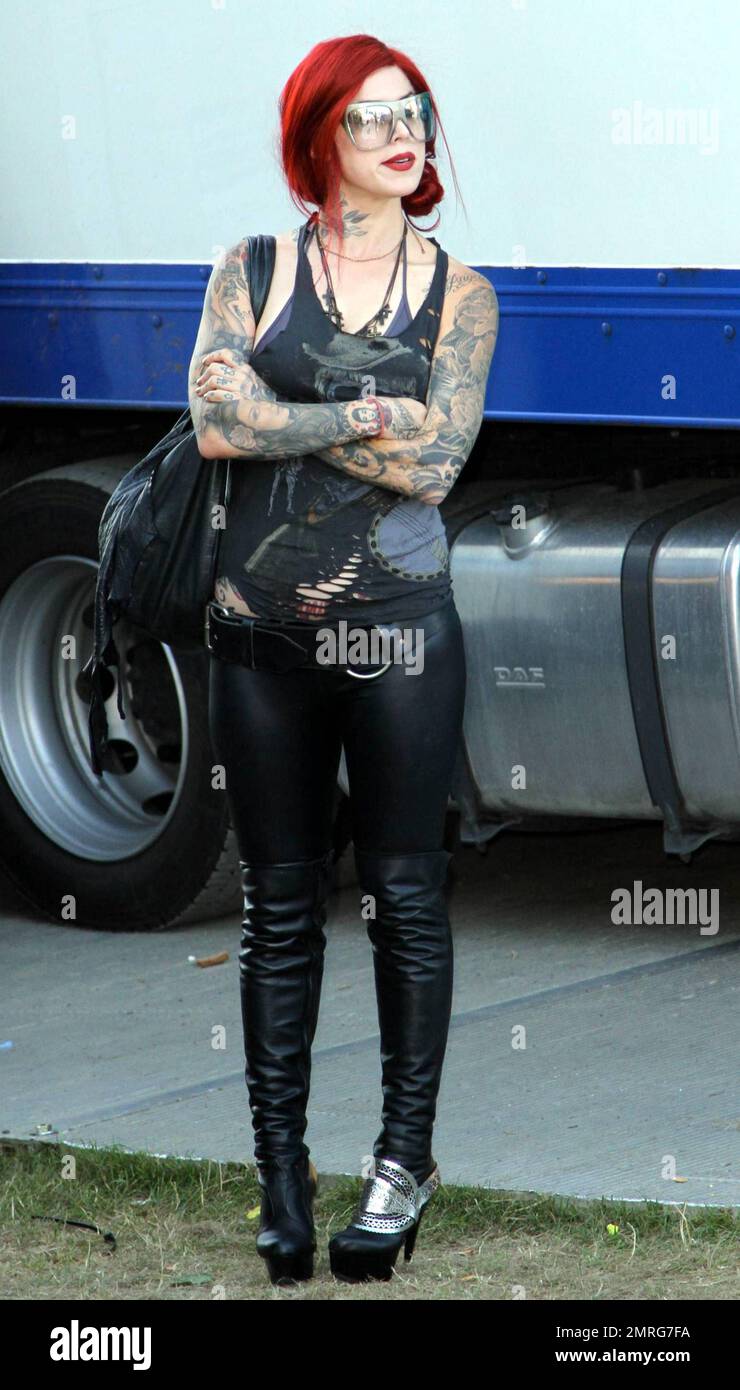 EXCLUSIVE!! Motley Crue arrives backstage at the Sonisphere Festival ...