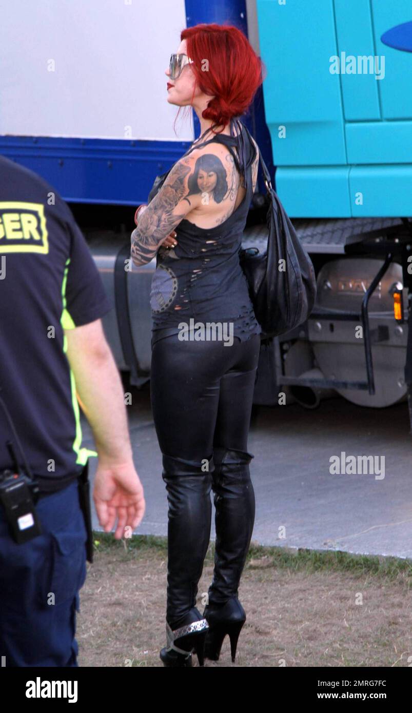 EXCLUSIVE!! Motley Crue arrives backstage at the Sonisphere Festival ...