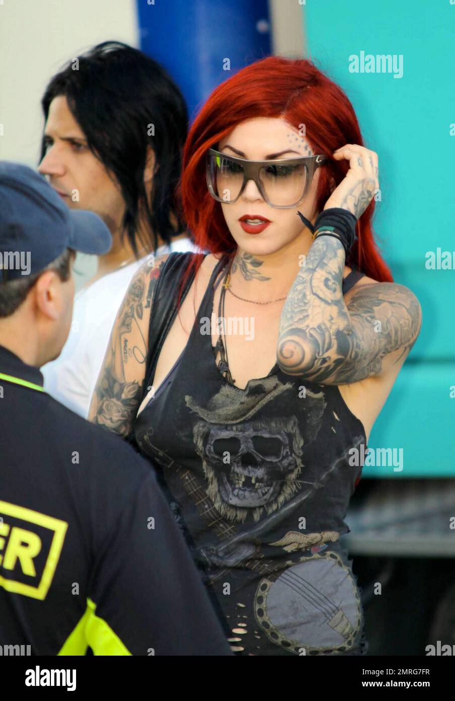 EXCLUSIVE!! Motley Crue arrives backstage at the Sonisphere Festival ...