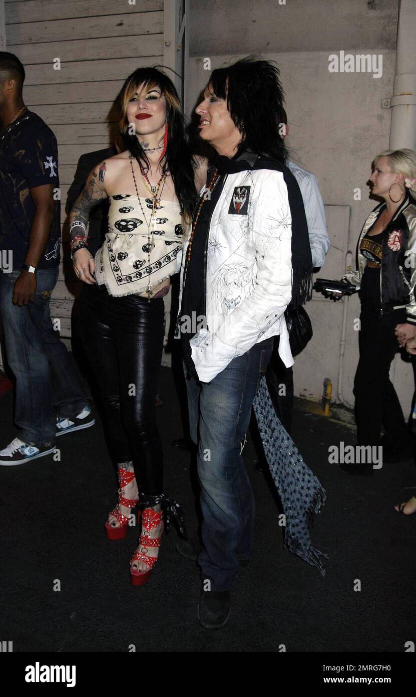 "L.A. Ink's" Kat Von D and Motley Crue's Nikki Sixx looked every bit the couple in love as they ...