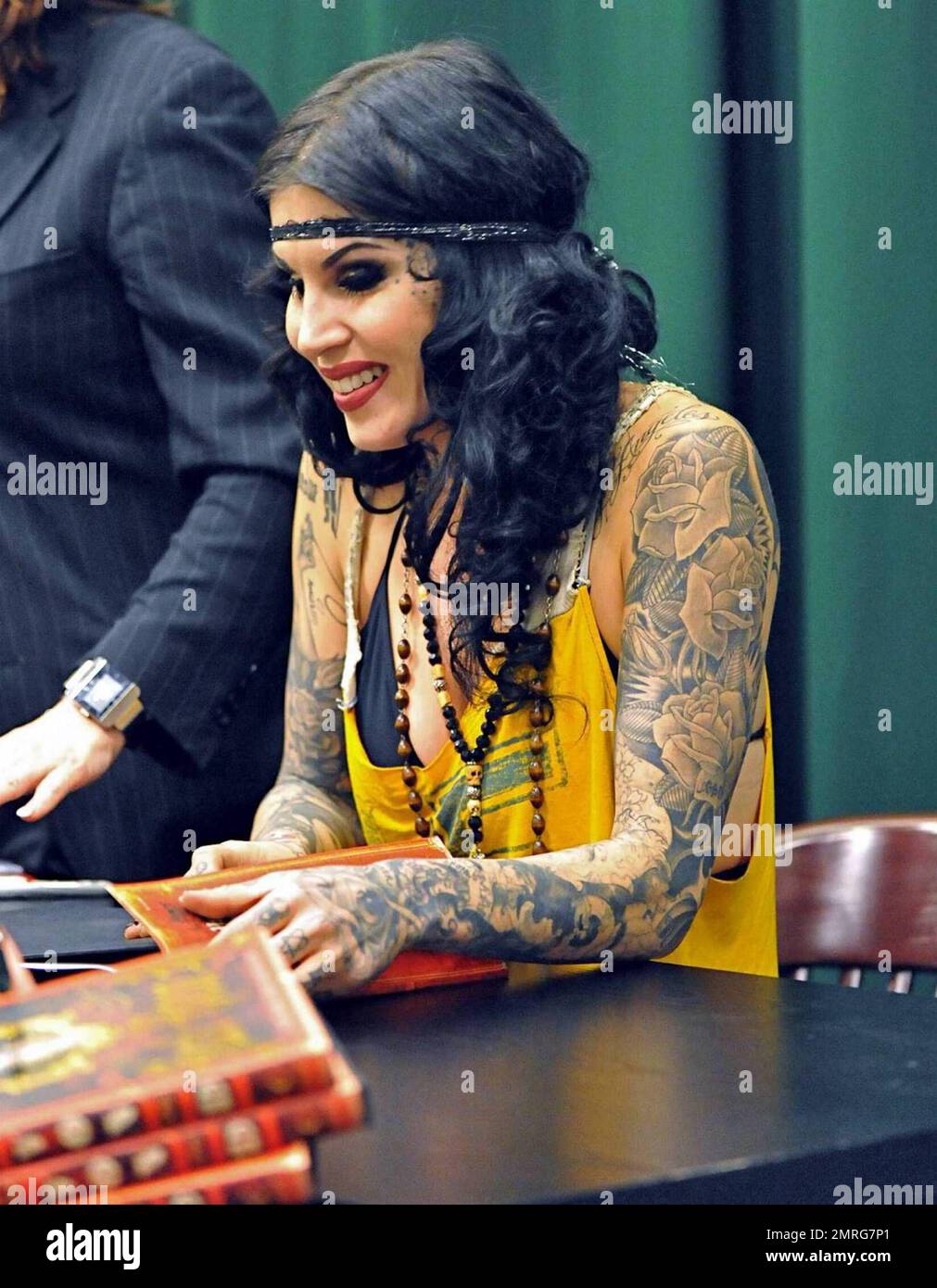 Exclusive!! Kat Von D signs copies of her book "High Voltage Tattoo" at ...