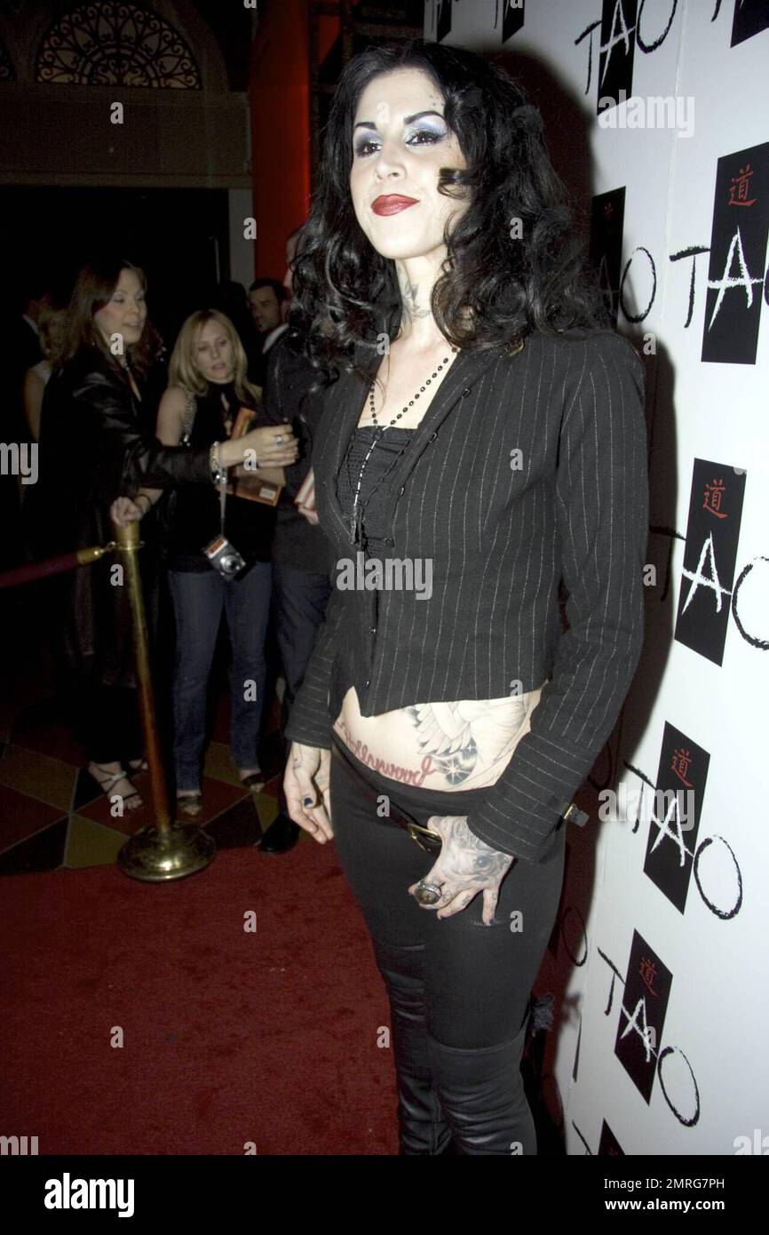 Kat Von D of the reality show "LA Ink" walks the red carpet at Tao Las ...