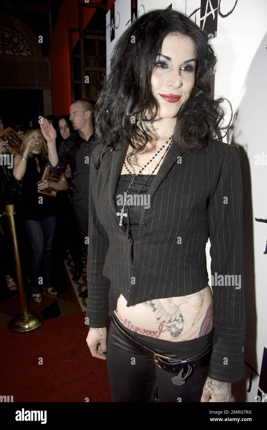 Kat Von D of the reality show "LA Ink" walks the red carpet at Tao Las ...