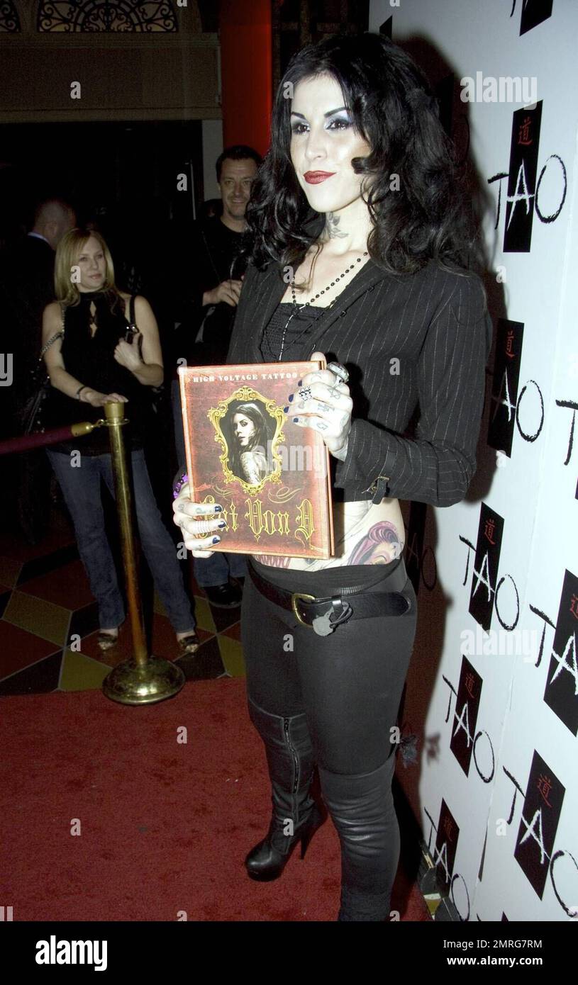 Kat Von D of the reality show "LA Ink" walks the red carpet at Tao Las ...
