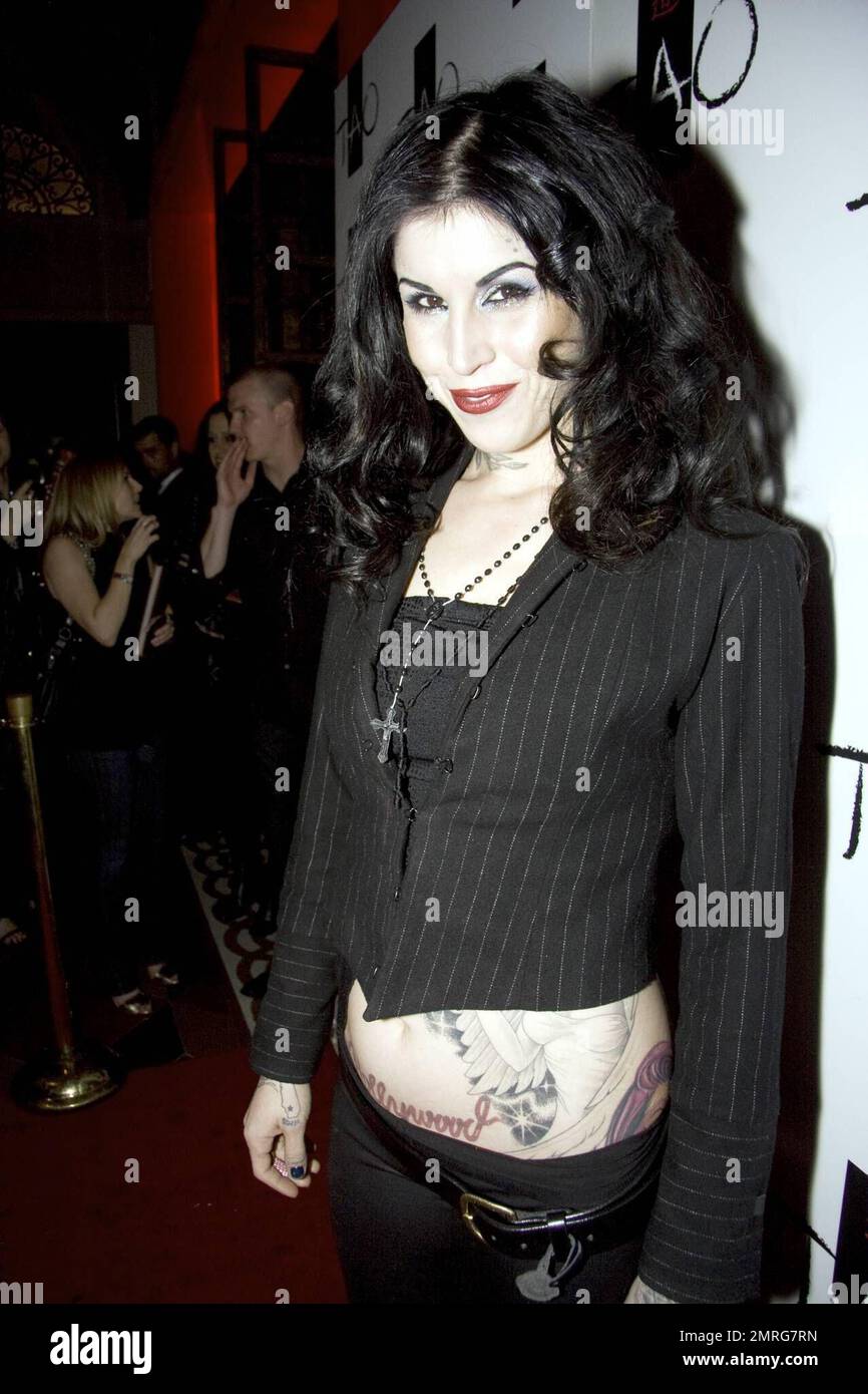 Kat Von D of the reality show "LA Ink" walks the red carpet at Tao Las ...