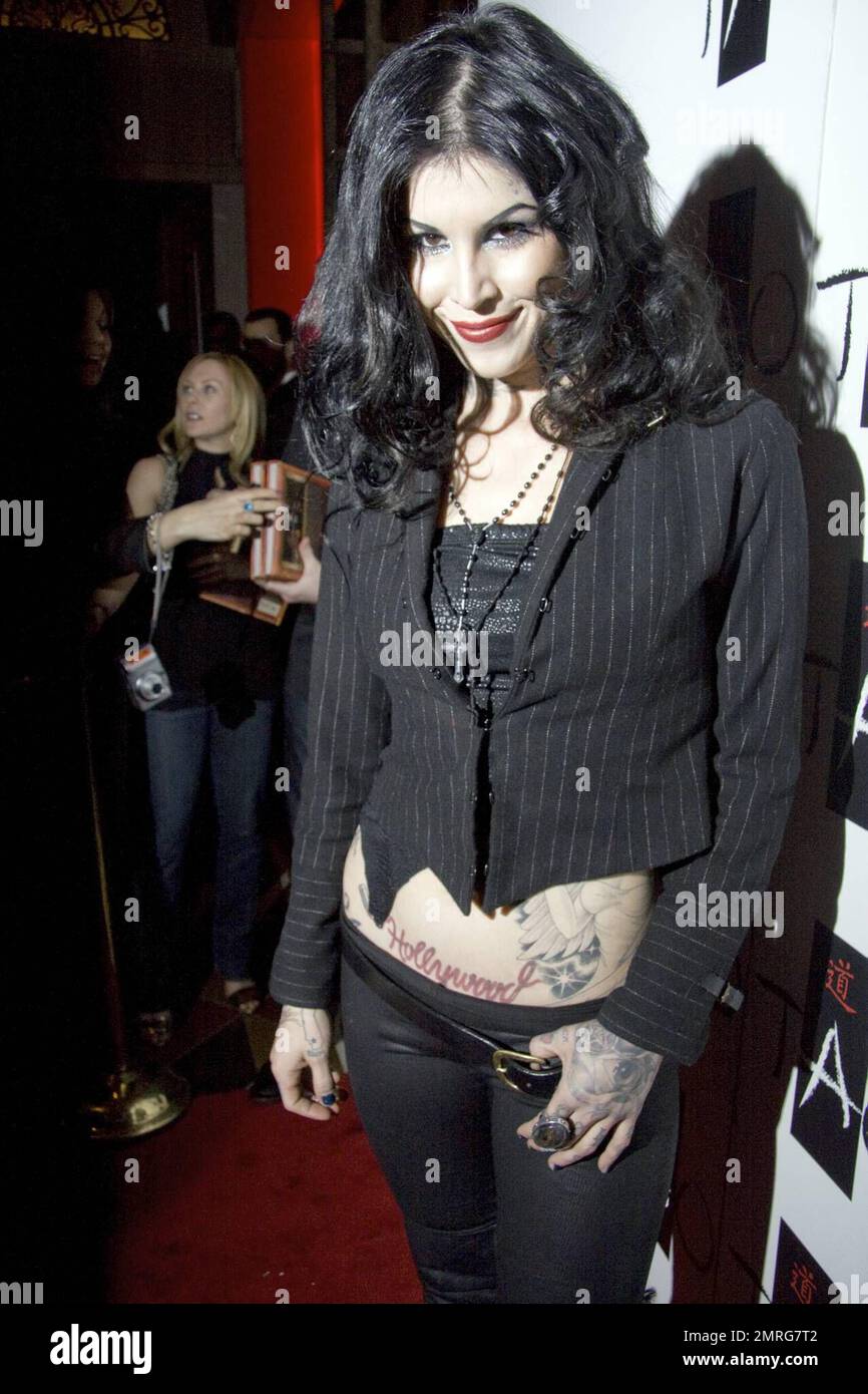 Kat Von D of the reality show "LA Ink" walks the red carpet at Tao Las ...