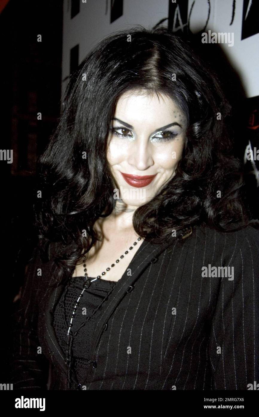 Kat Von D of the reality show "LA Ink" walks the red carpet at Tao Las ...