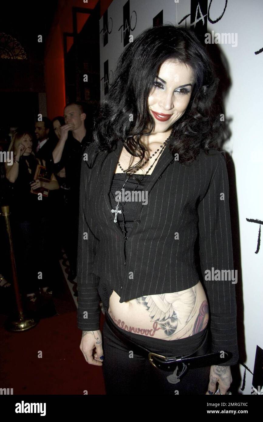 Kat Von D of the reality show "LA Ink" walks the red carpet at Tao Las ...