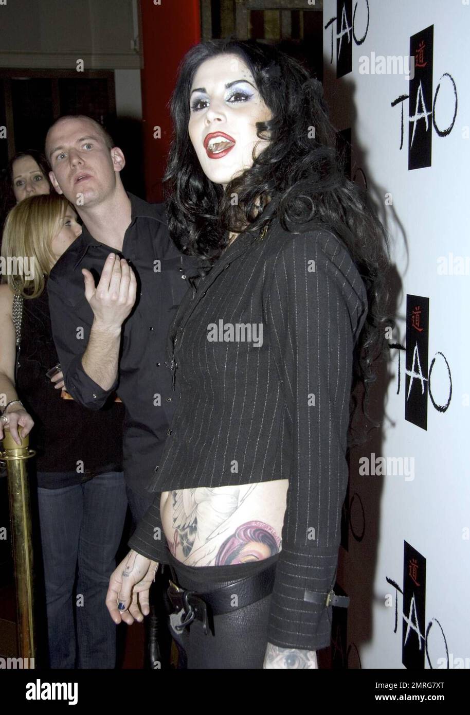 Kat Von D of the reality show "LA Ink" walks the red carpet at Tao Las ...