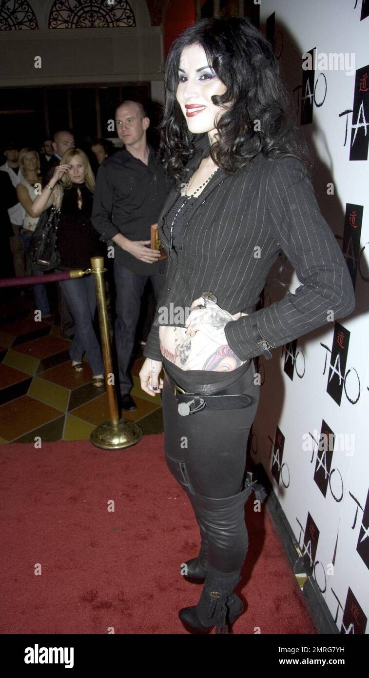 Kat Von D of the reality show "LA Ink" walks the red carpet at Tao Las ...