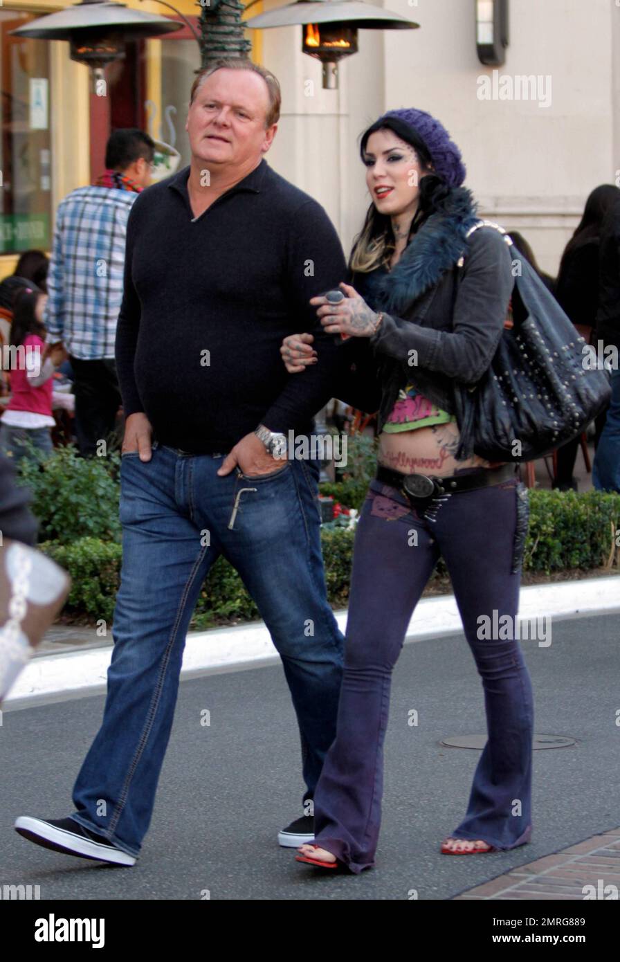 TV personality Kat Von D and her father Rene Drachenberg were seen at ...