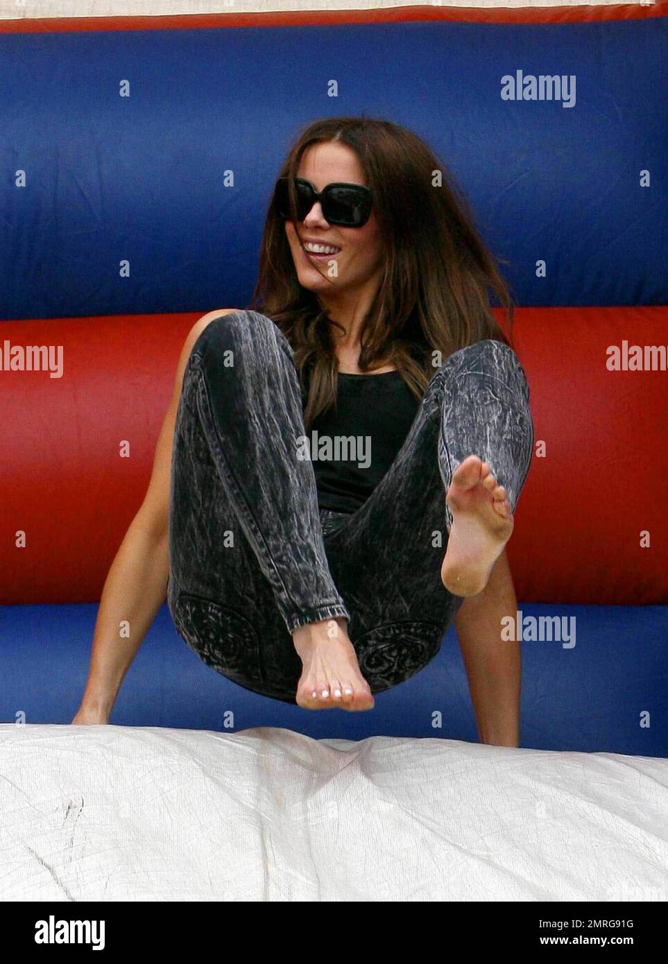 Kate Beckinsale and family enjoy a day at the carnival. Kate and ...