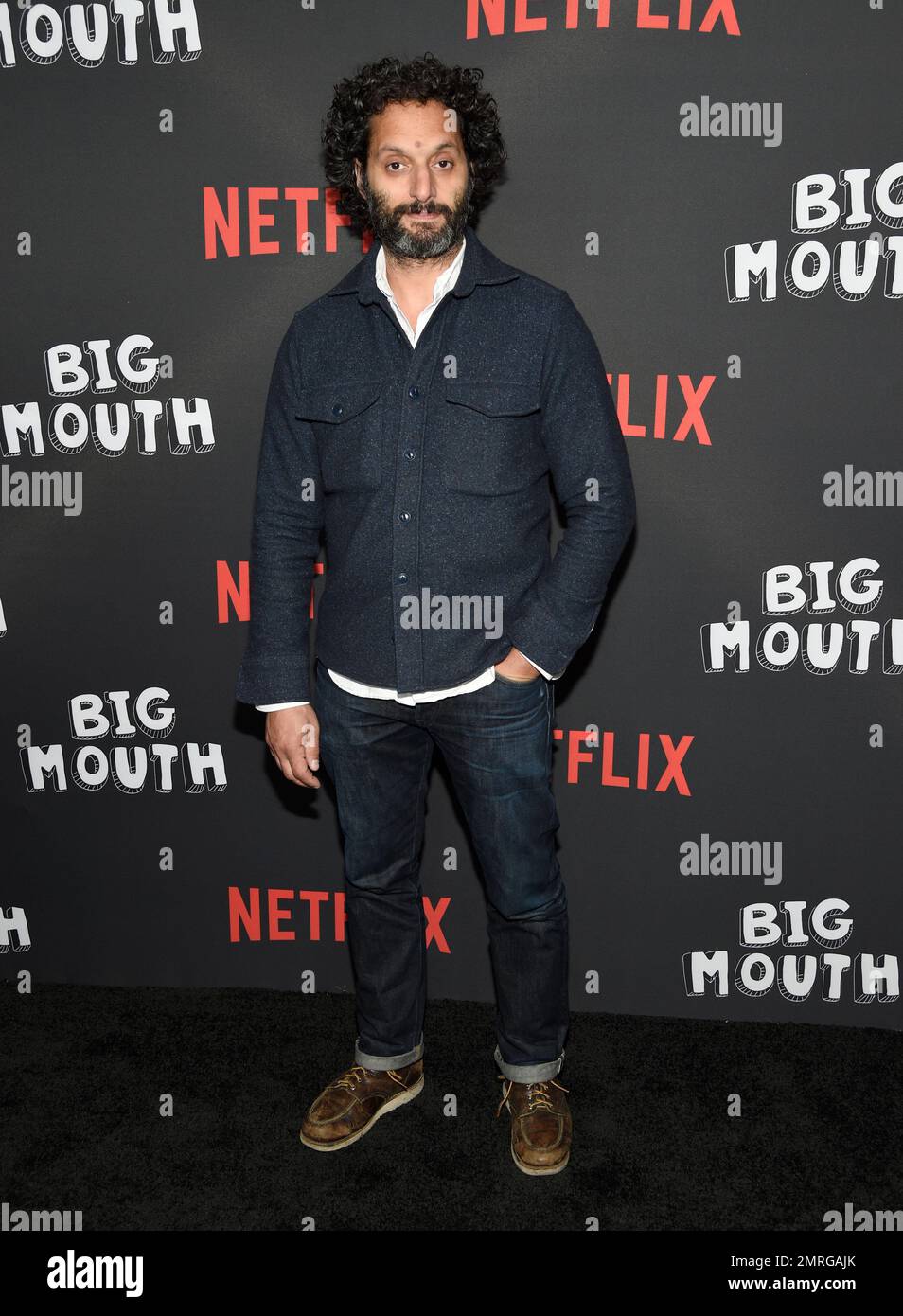 Jason Mantzoukas arrives at the premiere of "Big Mouth" at Break Room ...