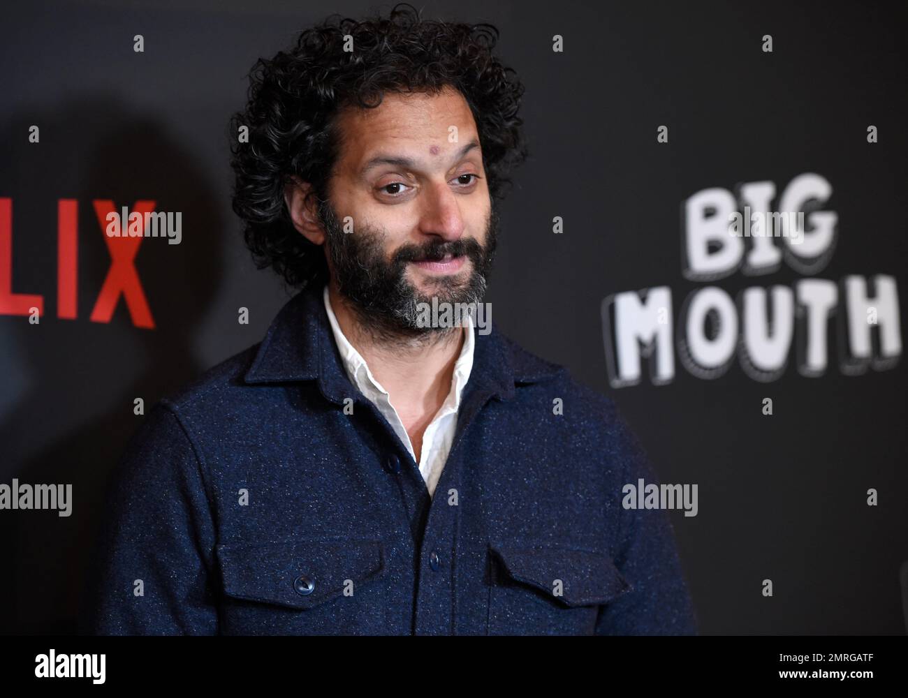 Jason Mantzoukas arrives at the premiere of "Big Mouth" at Break Room ...