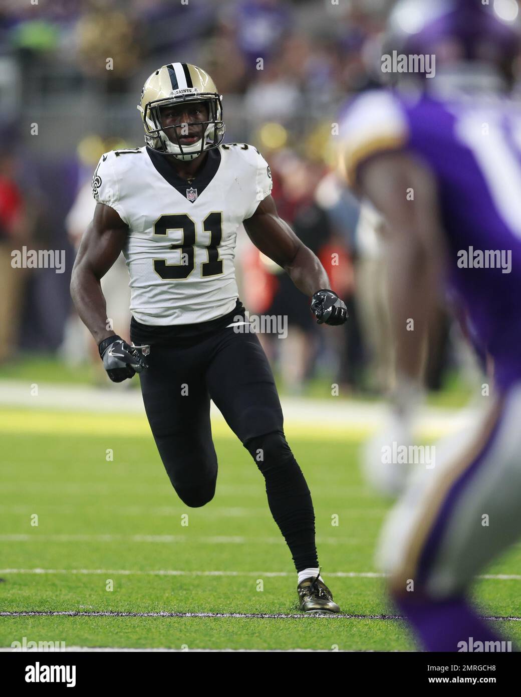 New Orleans Saints cornerback Chris Banjo (31) covers a punt against ...
