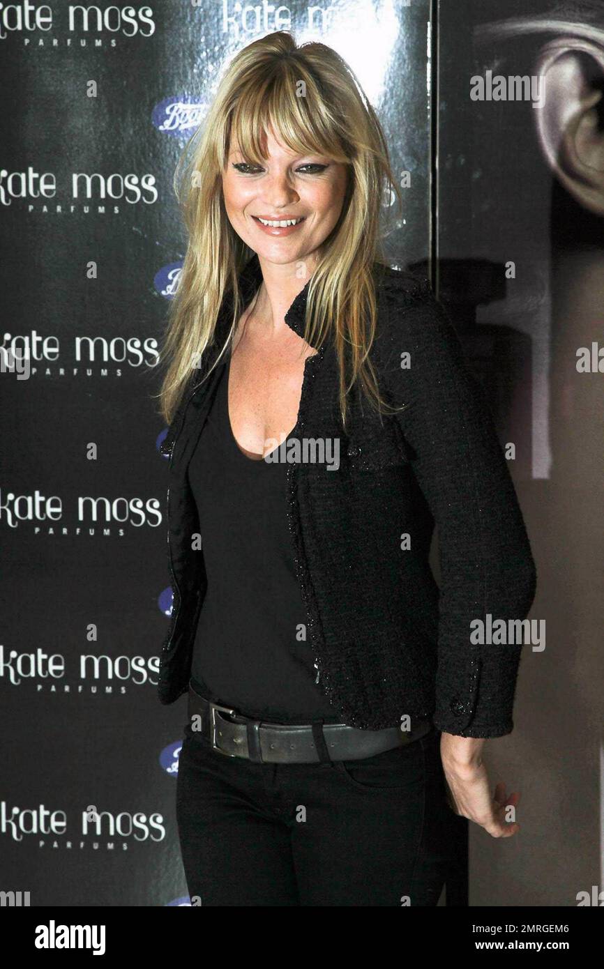 Supermodel Kate Moss looks gorgeous as she promotes her new fragrance ...
