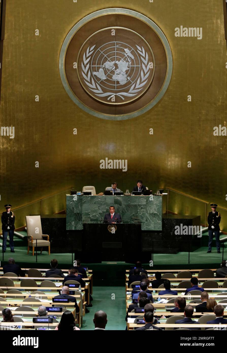 Congolese President Denis Sassou N'Guesso addresses the United Nations ...