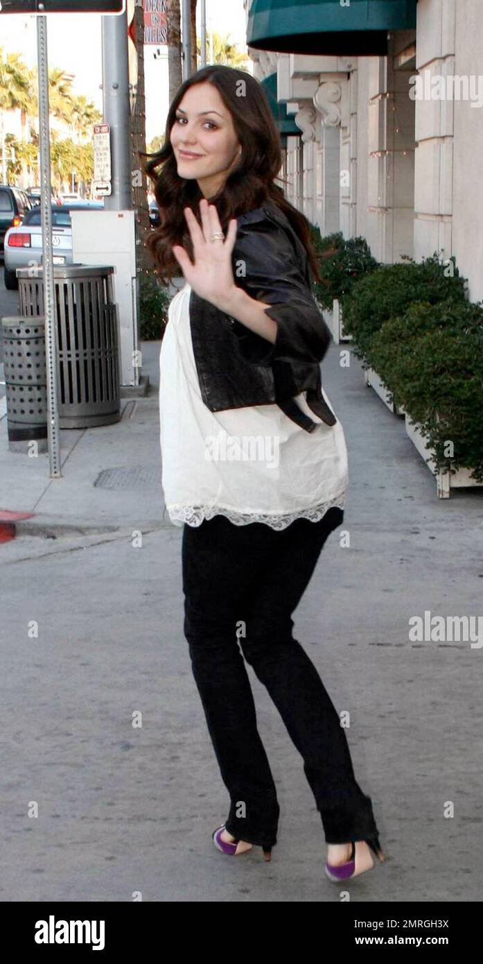 Katharine McPhee, along with her boyfriend Nick Cokas and a friend ...