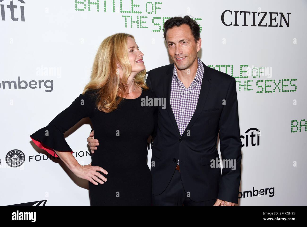Actress Elisabeth Shue, left, and her brother Andrew Shue attend a ...