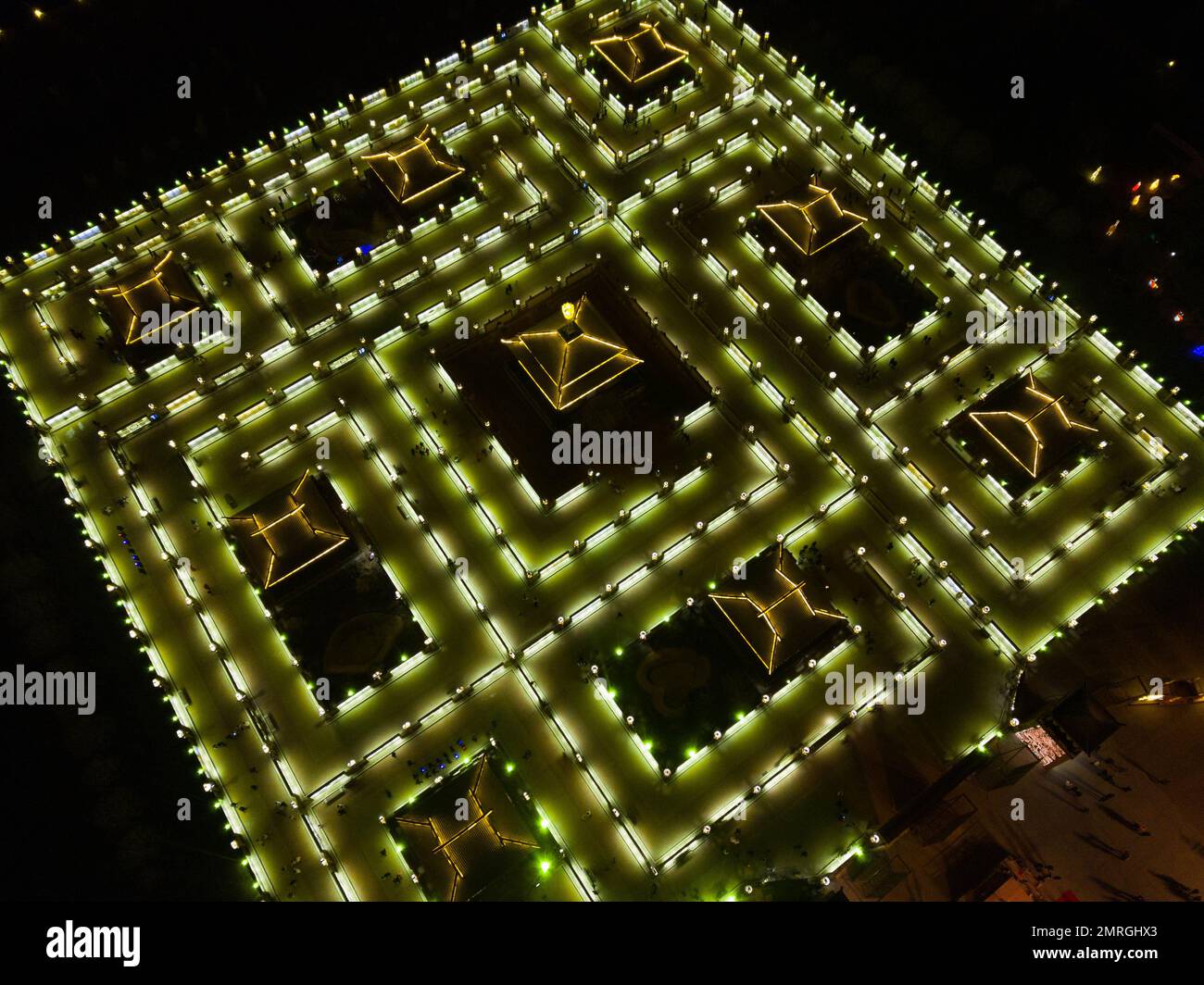 ZHANGYE, CHINA - JANUARY 31, 2023 - The Jiuqu Yellow River Lantern ...