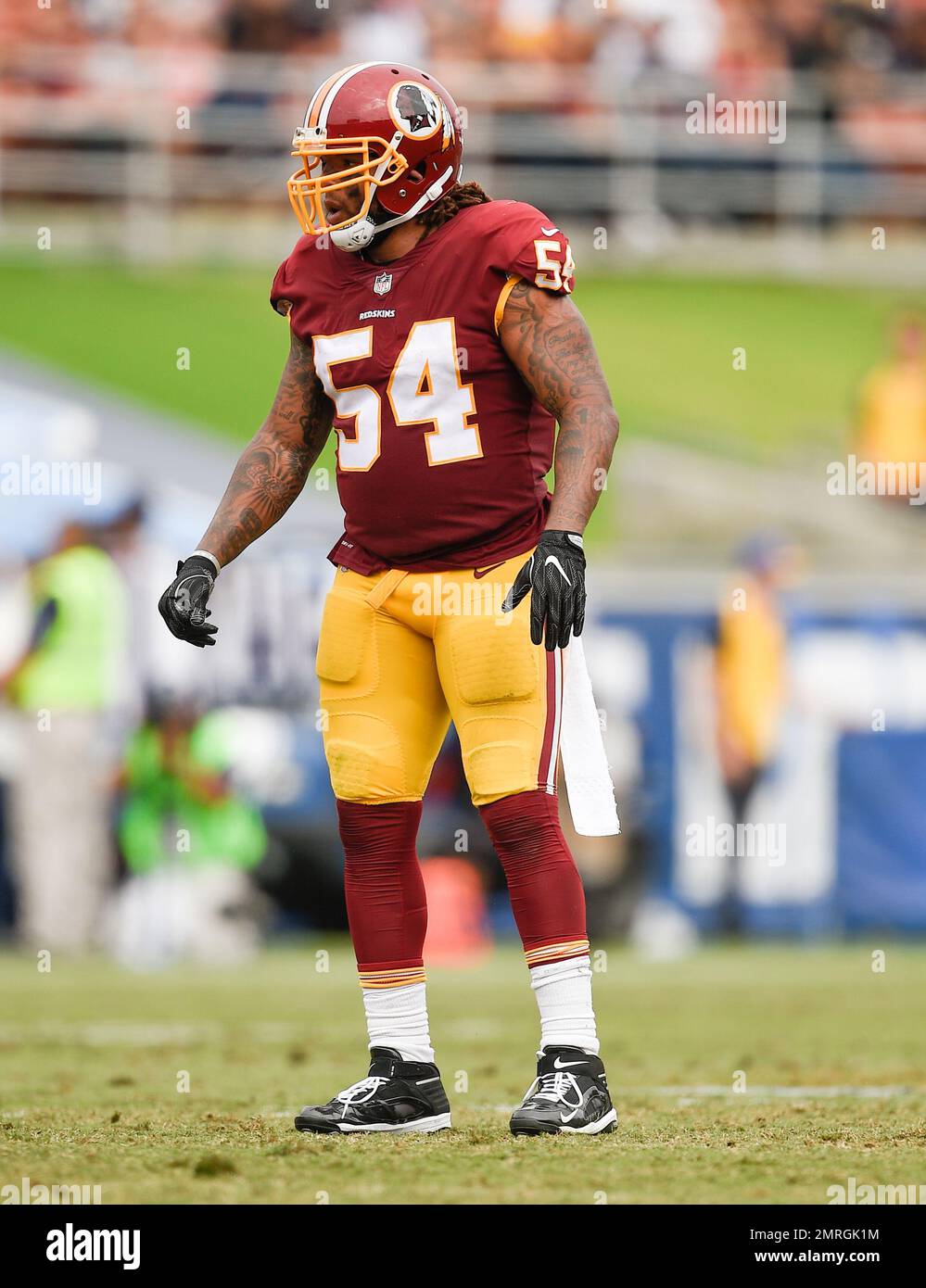 Washington Redskins linebacker Mason Foster (54) in action during the ...