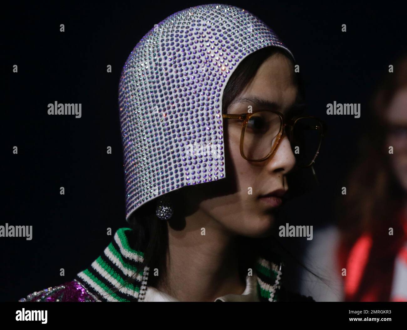 A model wears a creation part of Gucci's women Fall/Winter 2018/19 ...