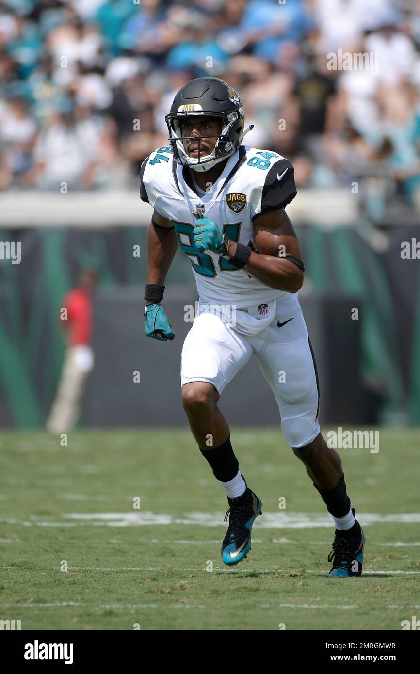 Jacksonville Jaguars wide receiver Keelan Cole (84) runs a route during ...