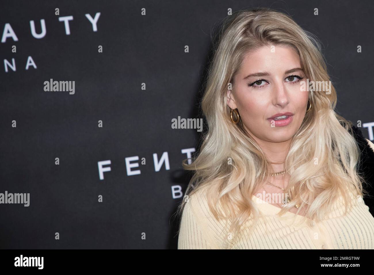 Phoebe-Lettice Thompson poses for photographers upon arrival at the ...