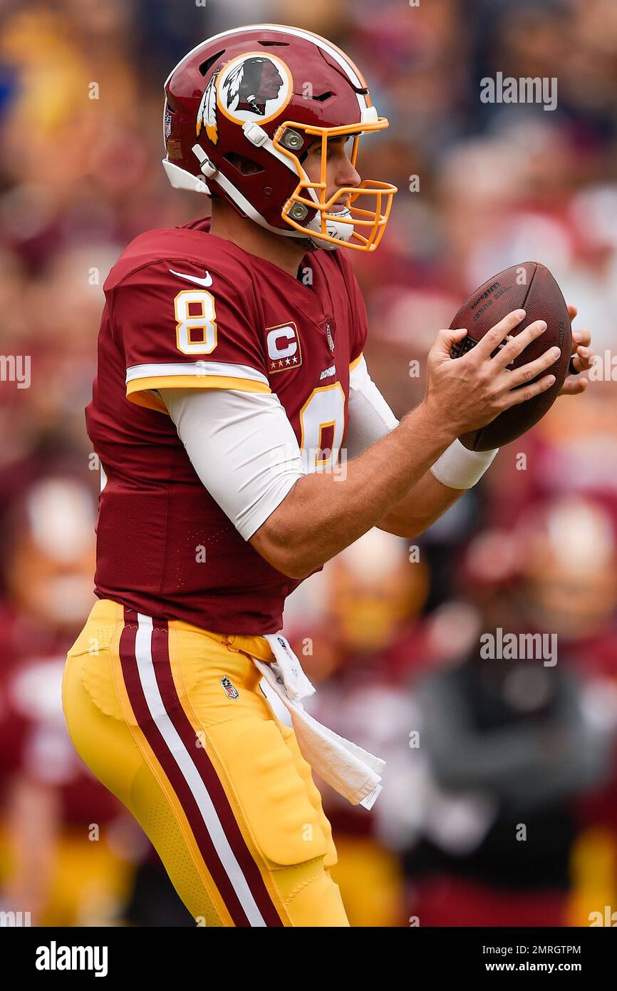 Washington Redskins quarterback Kirk Cousins (8) in a action during the ...