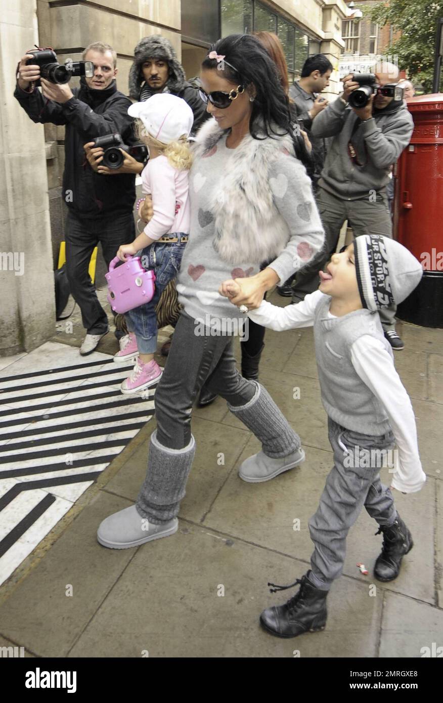 Katie Price (aka Jordan) arrives at BBC Radio 2 for a publicity ...