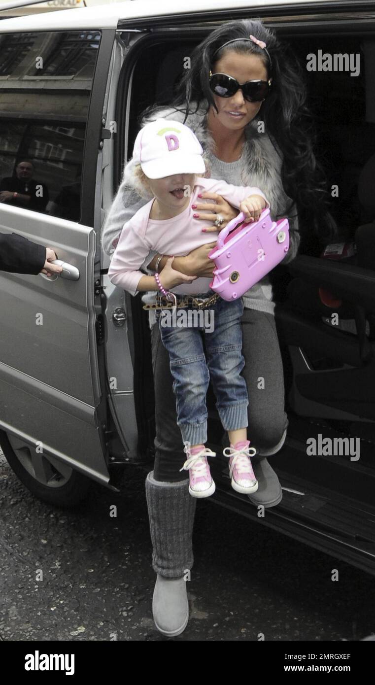 Katie Price (aka Jordan) arrives at BBC Radio 2 for a publicity ...