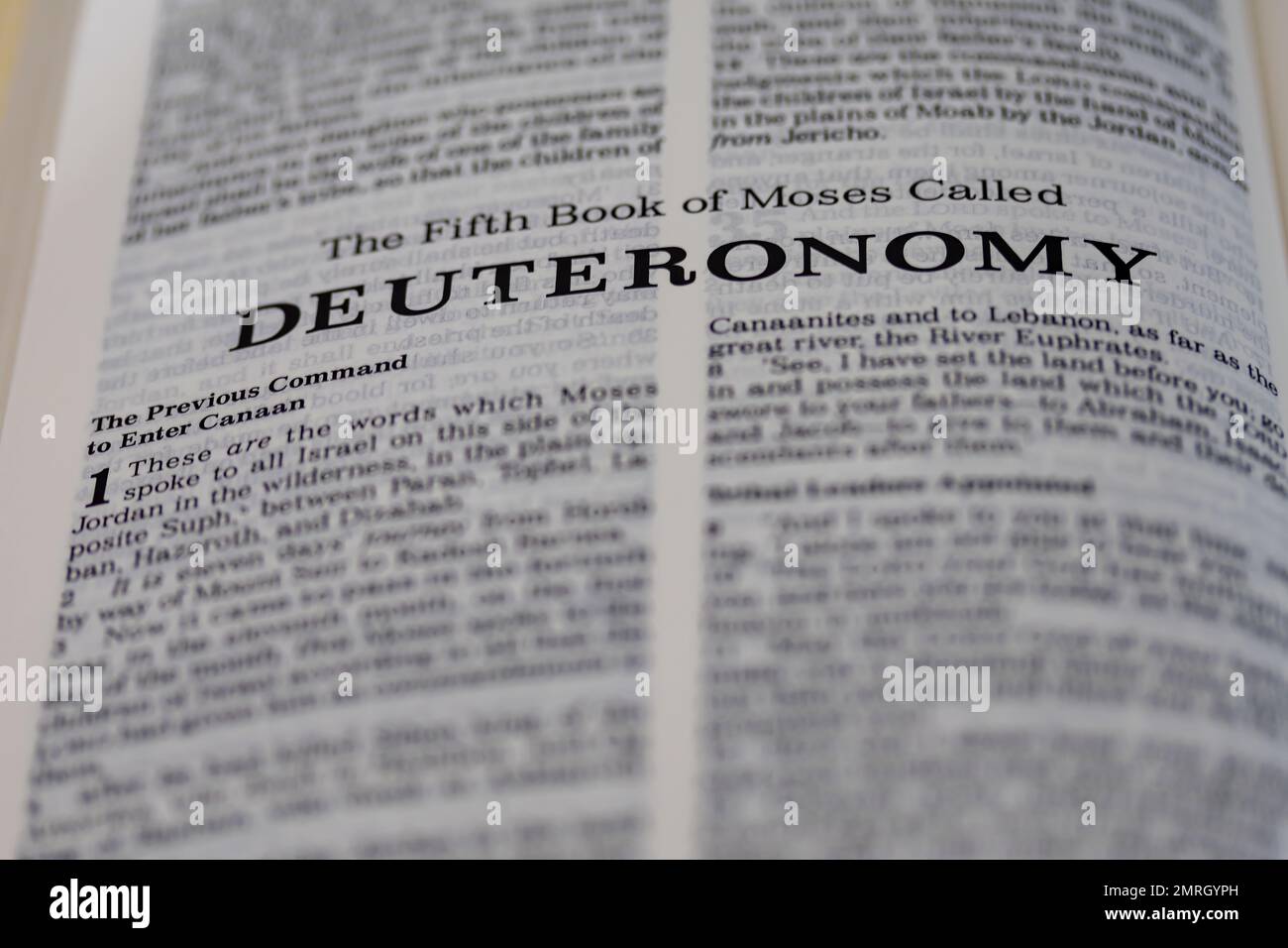 Deuteronomy book hi-res stock photography and images - Alamy