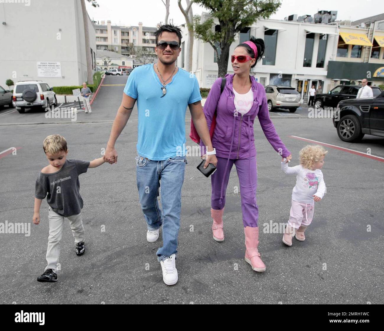 Katie Price, husband Peter Andre and kids leave Sunset Plaza after ...