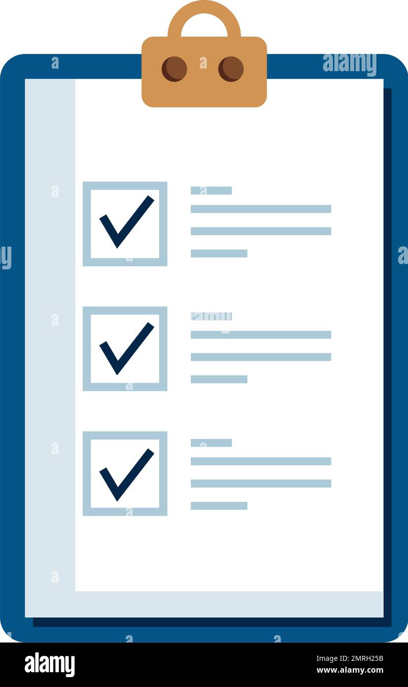 clipboard checklist document Stock Vector Image & Art - Alamy
