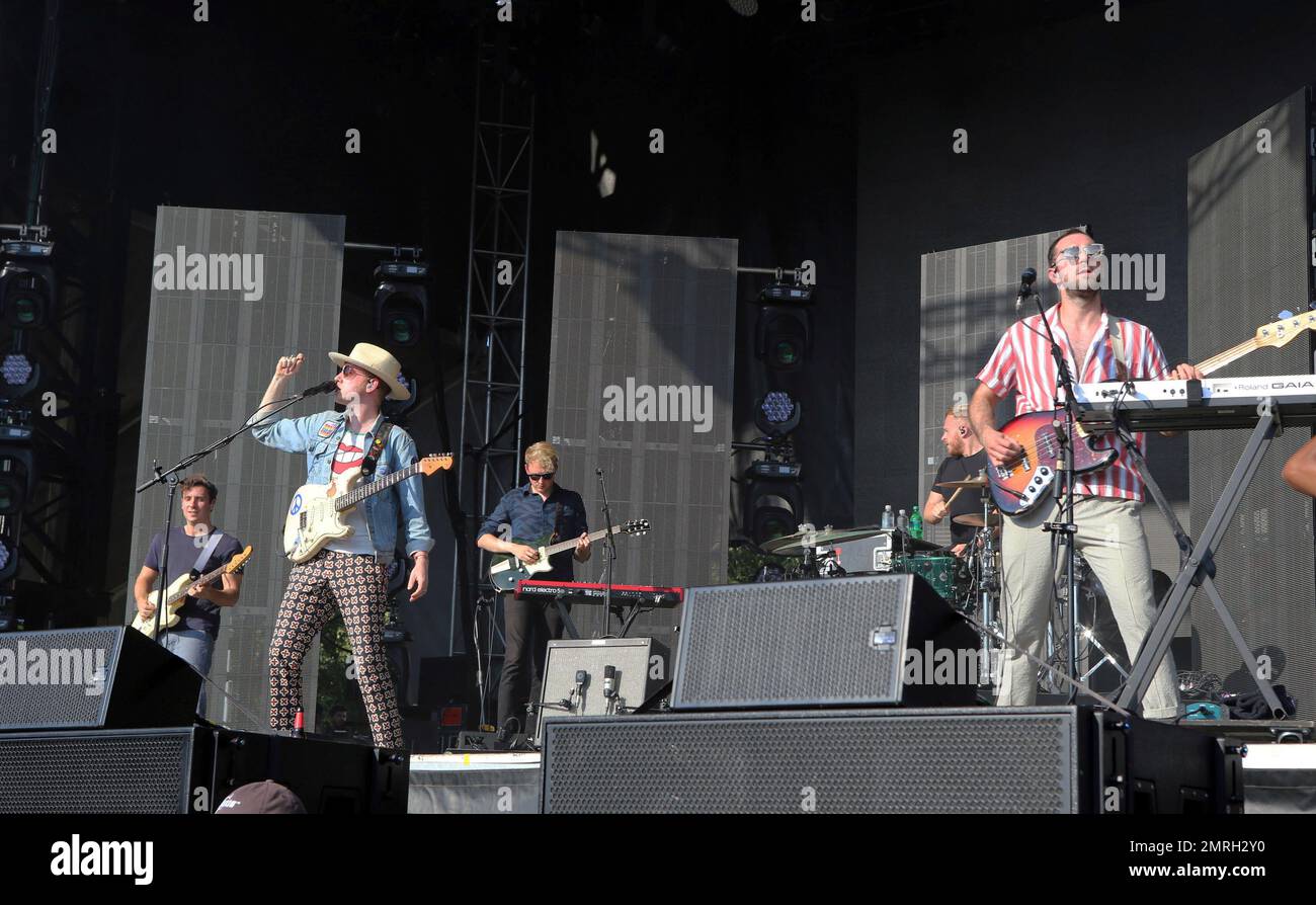 Alex Trimble, Kevin Baird and Sam Halliday with Two Door Cinema Club ...