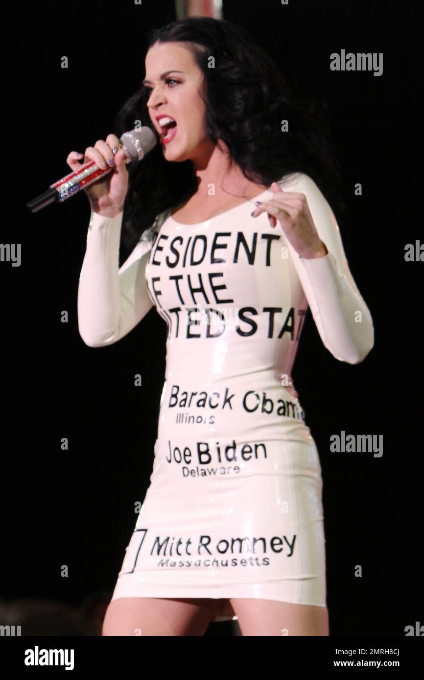 Wearing politically inspired outfits, Katy Perry performs live in ...