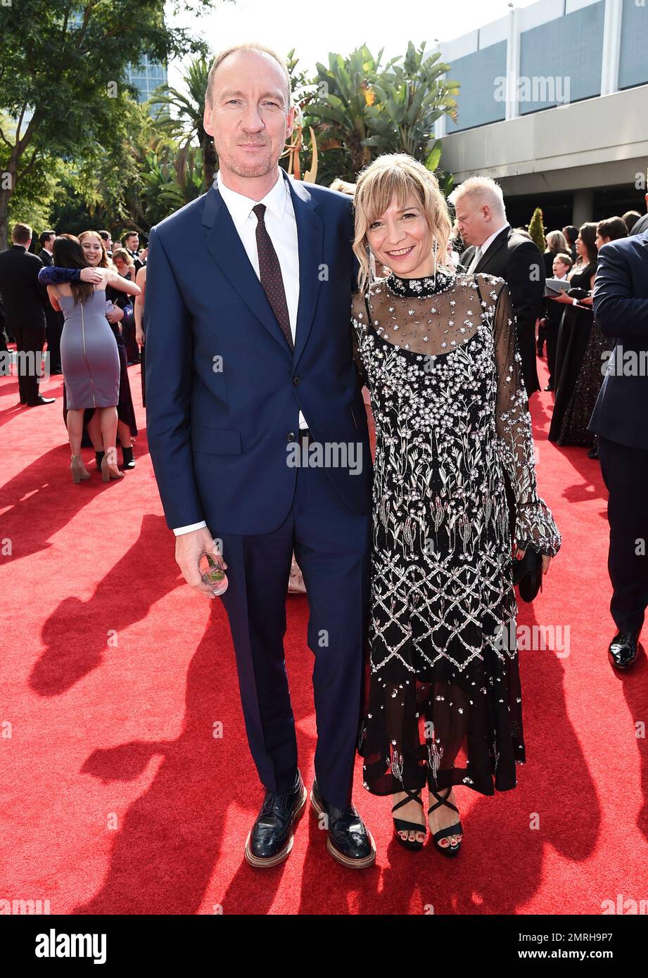 EXCLUSIVE - David Thewlis, left, arrives at the 69th Primetime Emmy ...
